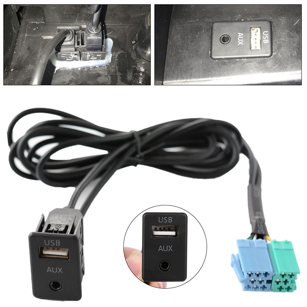 REWO. Ready Stock Radio Extension AUX USB Port Adapter Cable Wiring ...