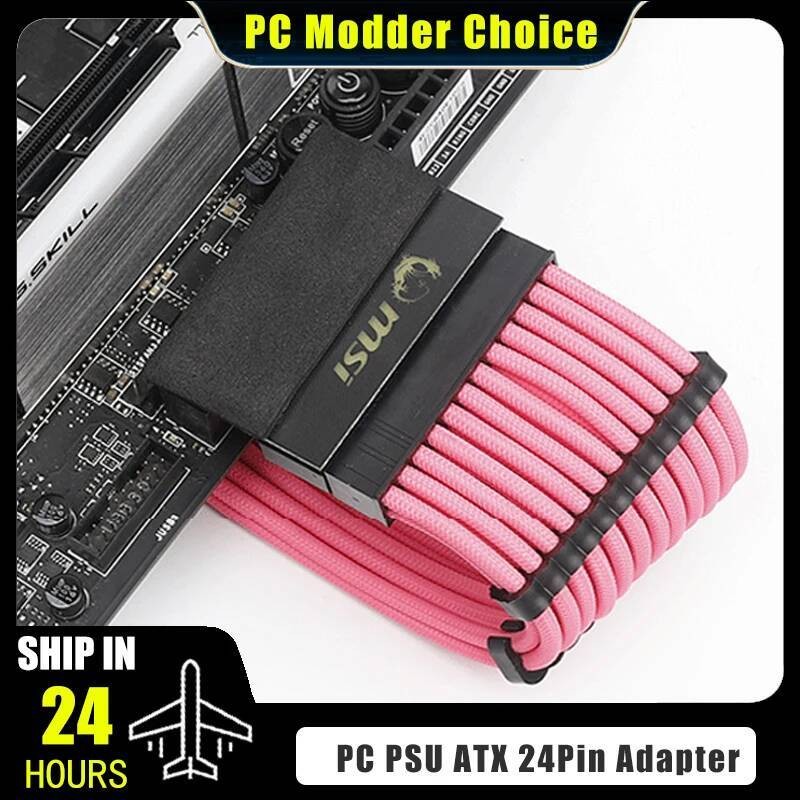 Computer PSU ATX 24Pin Adapter 90° Connector Steering Head Beautify ...