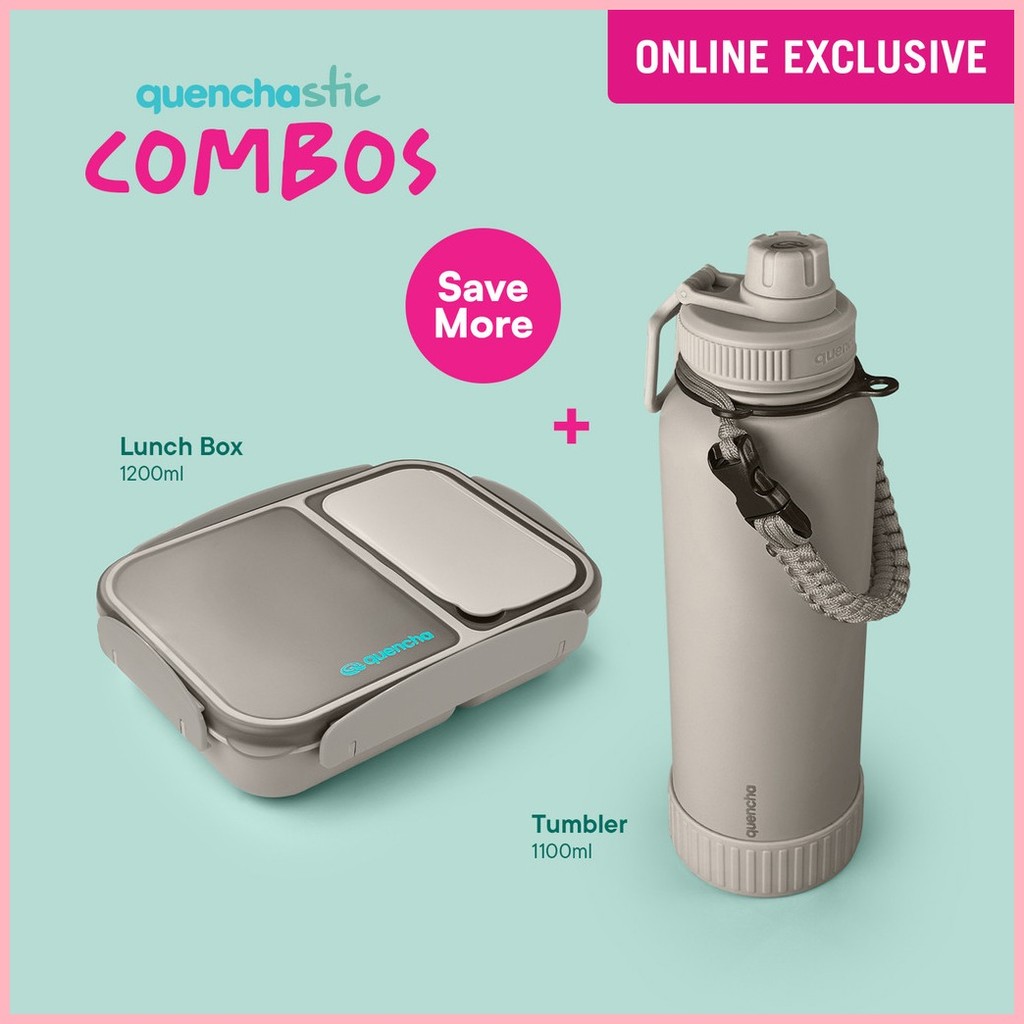 QUENCHA 1200ml Leak-proof Lunch Box and Insulated Tumbler Set | Shopee ...