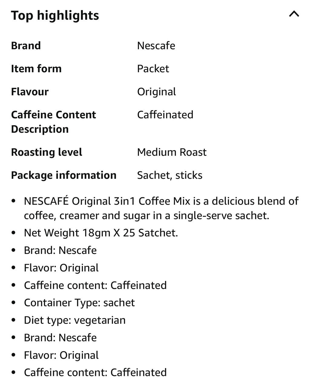 3in1 Instant Coffee Sachet 25 x 18g | Shopee Philippines