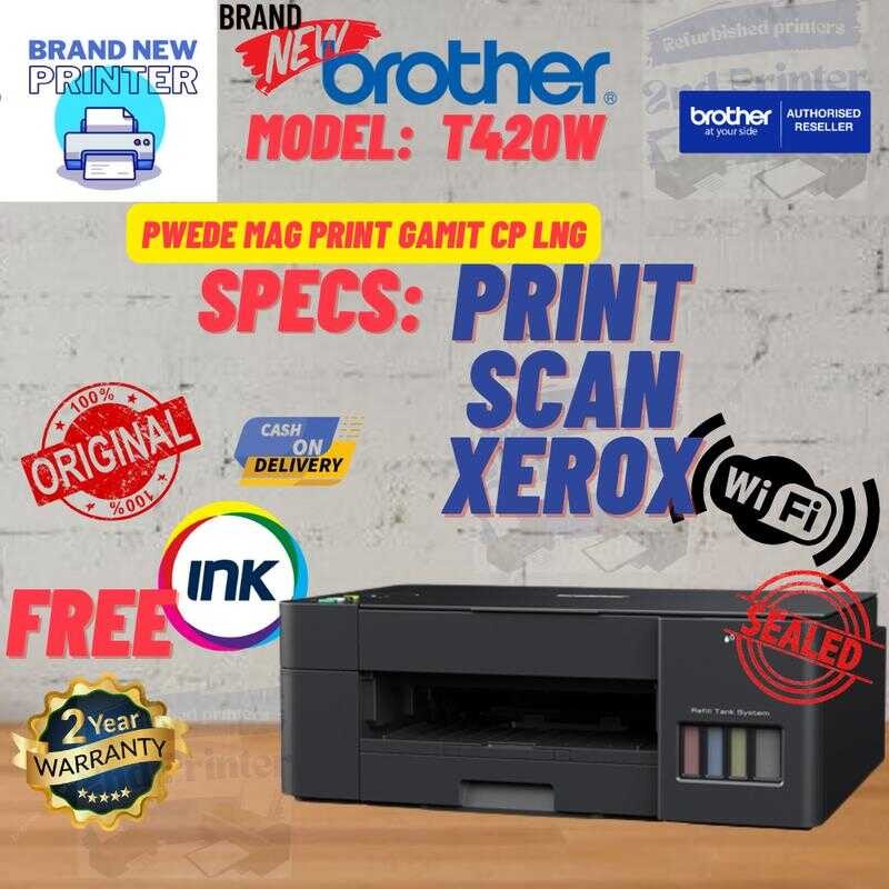BROTHER Dcp-T420w MODEL WIFI 4 In 1 Brand New Continuous Printer Print ...