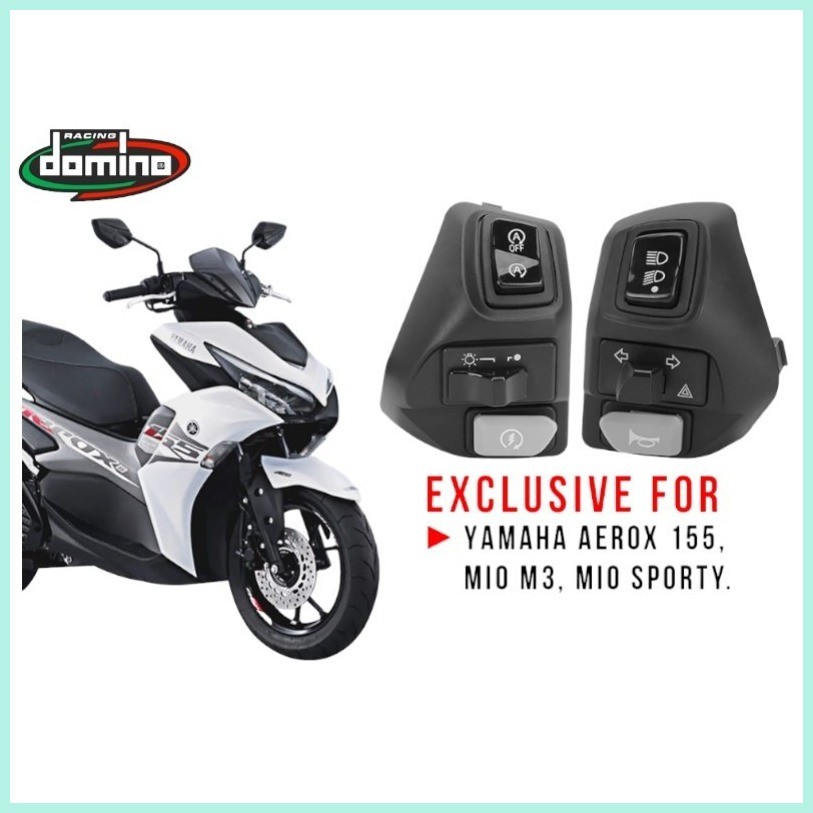DOMINO HANDLE SWITCH WITH HAZARD LIGHT SWITCH For AEROX, MIO i 125, M3 ...