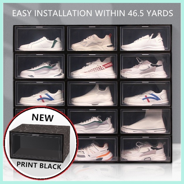 COD Extra Large Shoe Box Flip open AJ Shoe Rack Foldable Stackable New ...