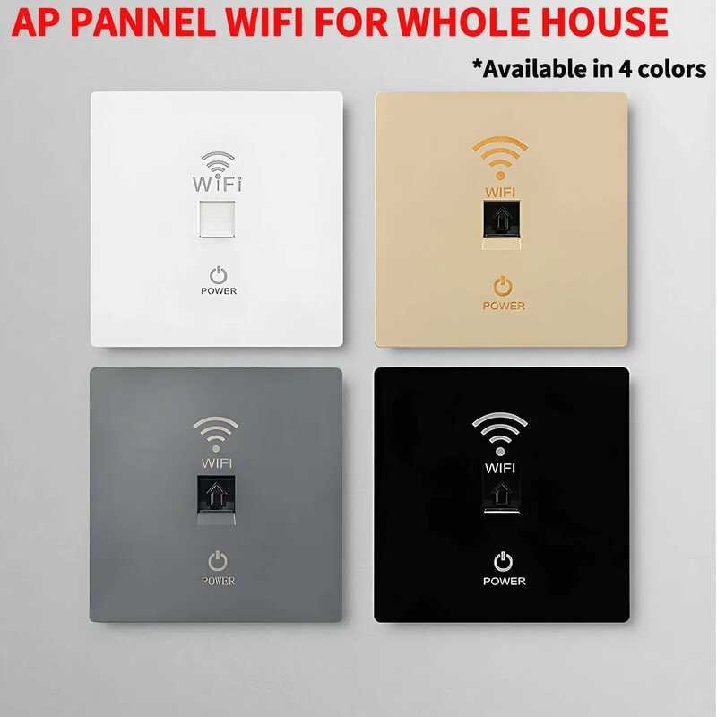 In-Wall 8 WiFi 6 Router Panel 1000Mbps - 86-Type AP with 110V-220V for ...