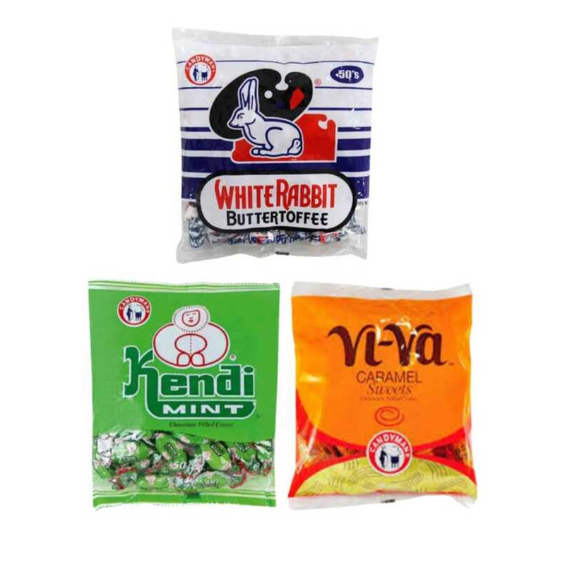 Viva Sweets Chocolate Filled Center Candi Kendi Mint White Rabbit ...
