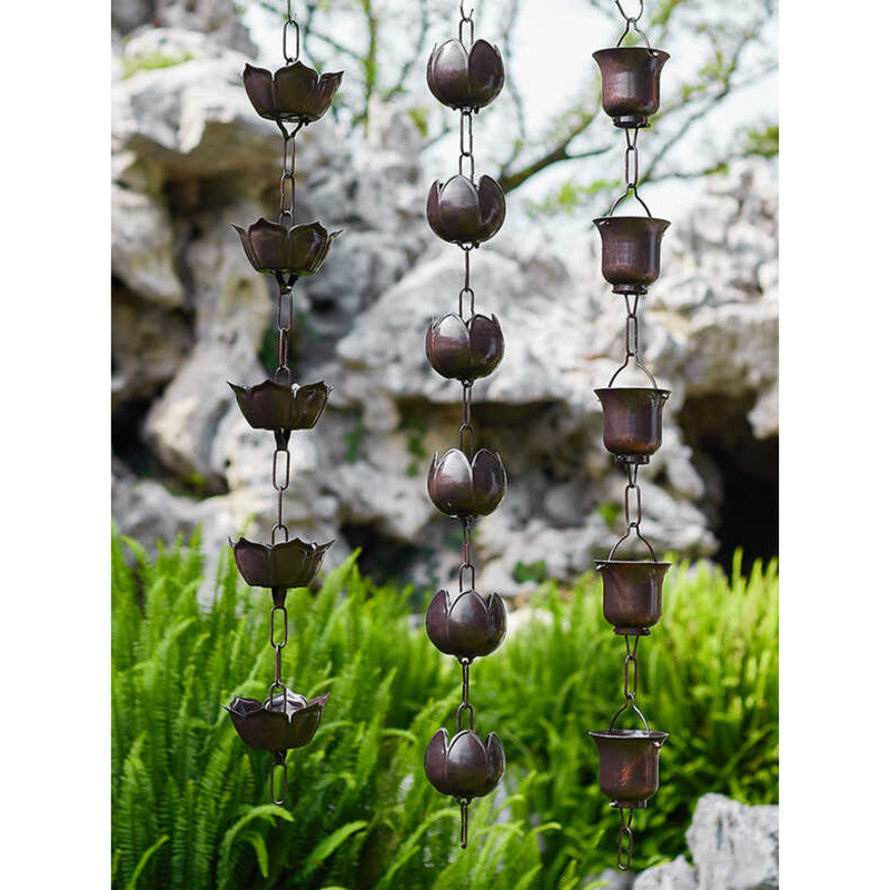 Villa Courtyard Outdoor Temple Garden Eaves Guide Chain Water Drop ...