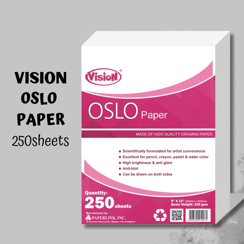 Vision Oslo Paper, 250 sheets per ream 9x12 | Shopee Philippines