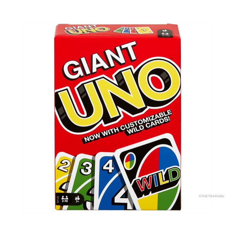 UNO Giant Family With Oversized Cards Card Game For 2-10 Players Home ...