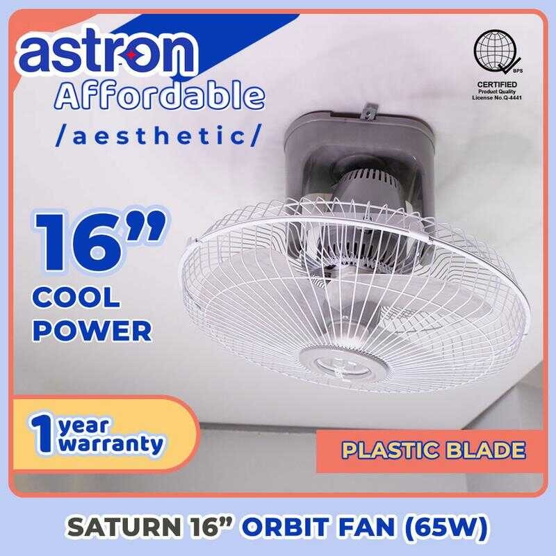 Astron SATURN 16" Orbit Fan - Gray | Strong Plastic Blade Powerful ...