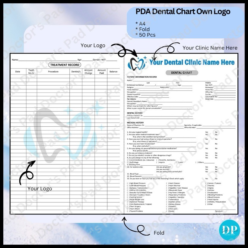 PDA denta-l chart 50's | Shopee Philippines
