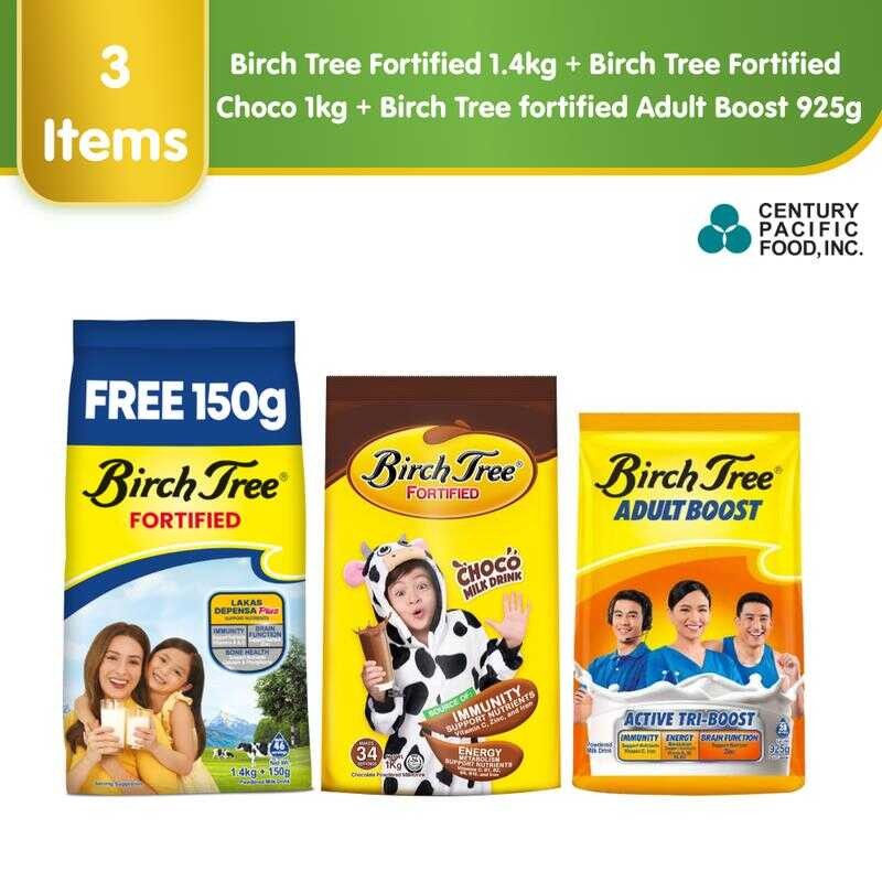 Powdered Milk 1.4Kg Fortified Choco + Birch Tree Fortified Adult Boost ...