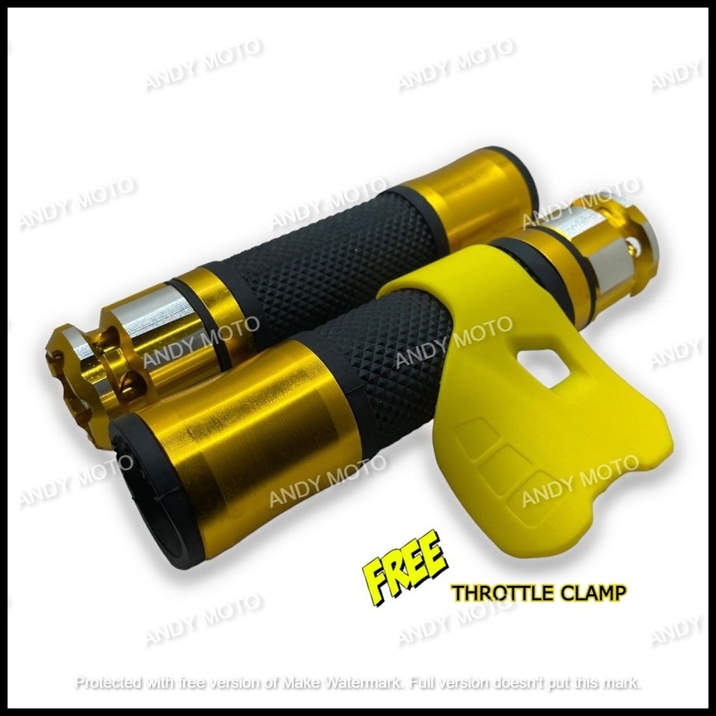Honda TMX 125 Alpha | UNIVERSAL HANDLE GRIP BLACK GOLD STEEL BAR END W ...