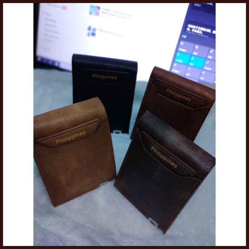 ∈ PHILIPPINES Men's half Leather Wallet | Shopee Philippines