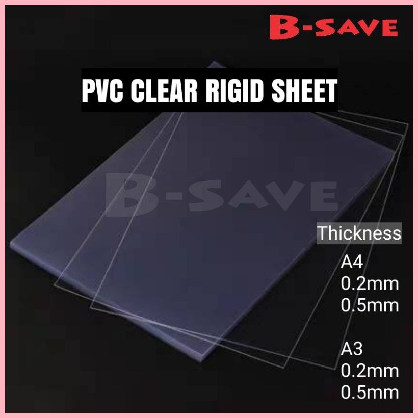 A4 A3 PVC Rigid / Rigit Sheet Transparent ( Binding Cover )Thickness 0 ...
