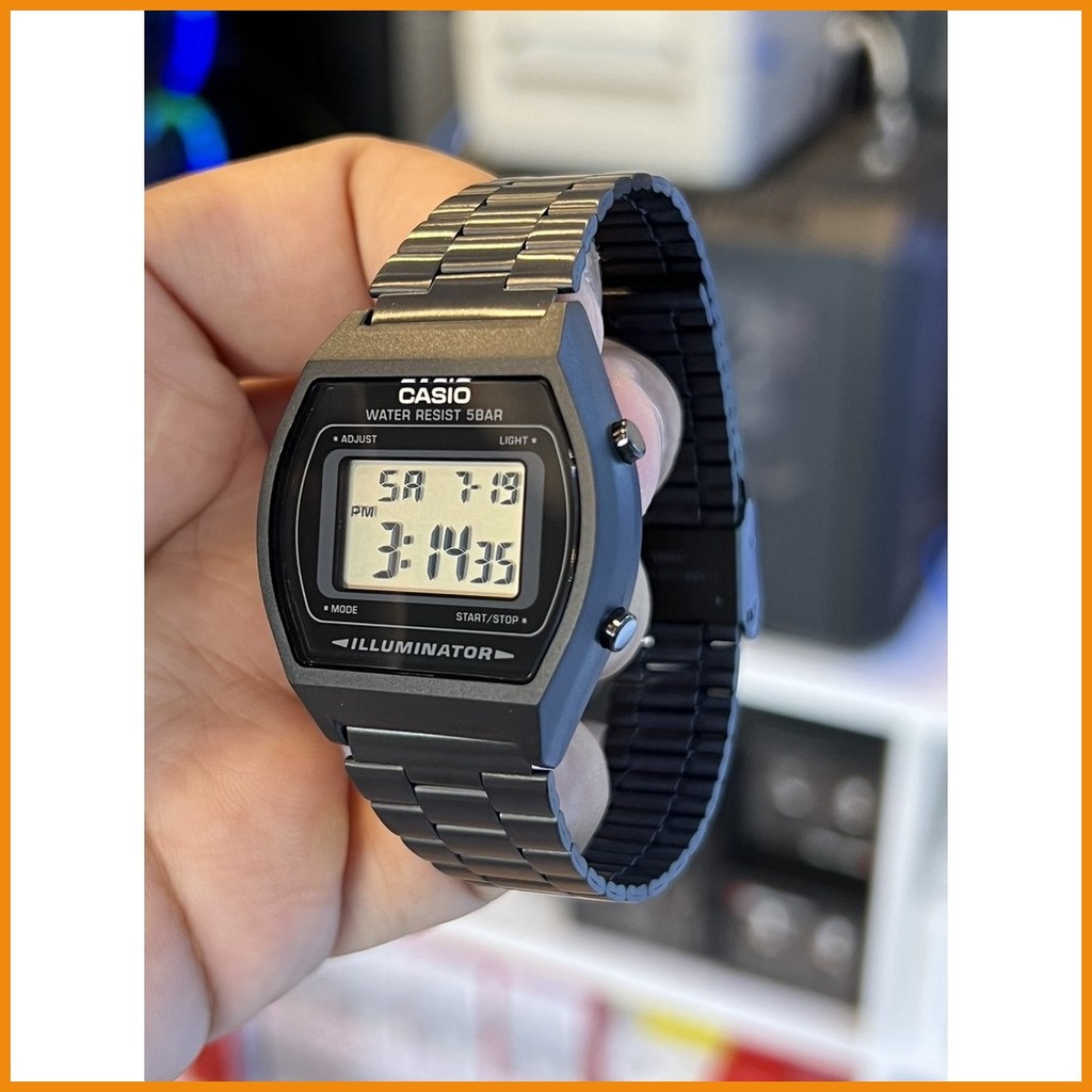 ORIGINAL CASIO Illuminator Digital Black Stainless-Steel Watch B640WB ...
