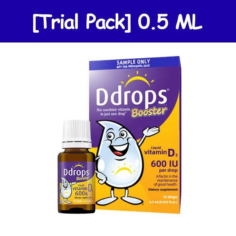 [Trial Pack-0.5Ml]Ddrops Children's Vitamin D3 Drops 600 IU (Ages 1-18 ...