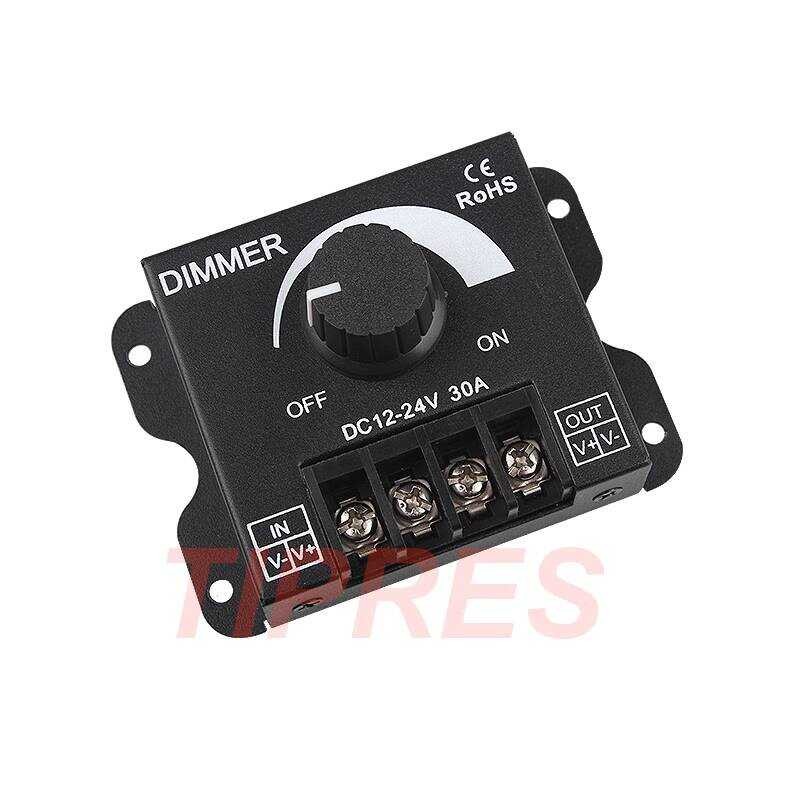 30A LED Dimmer 12V High Power Dimming Knob Switch Strip Light Single ...