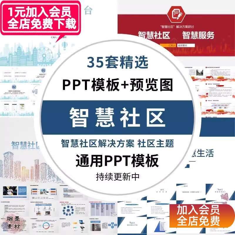 ☑♥ Smart Community Platform Construction Plan PPT Template Smart ...