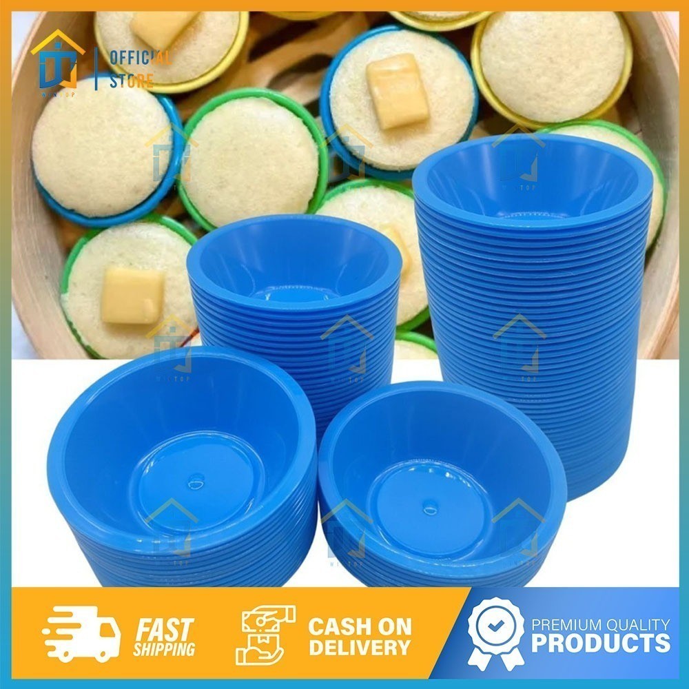 Wintop 50pcs Durable Puto Molder Cups Set – Plastic Cups in S M L XL ...