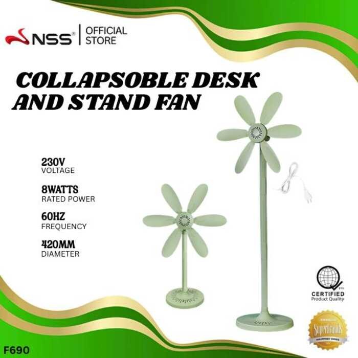 824 NSS 8 WATTS AESTHETIC MINT GREEN STAND FAN FOR HOUSE LOW WATTAGE ...