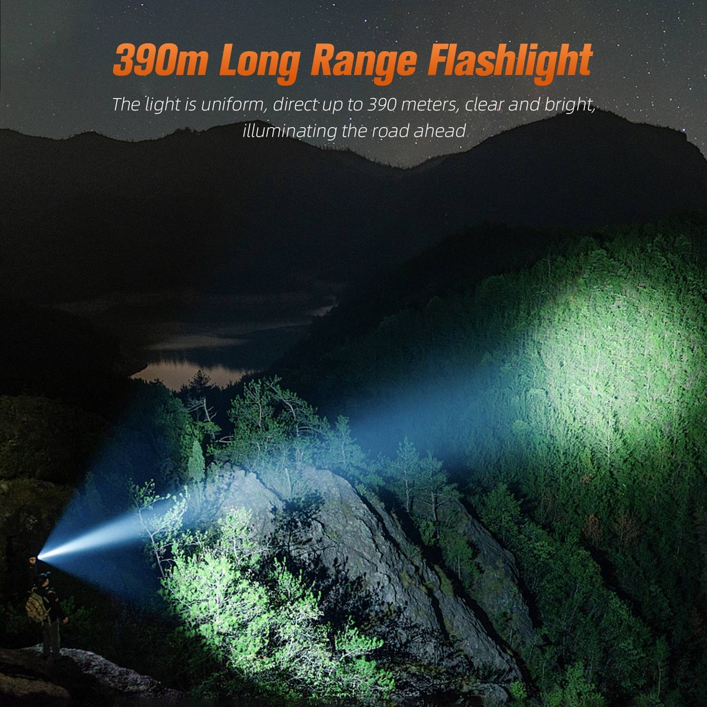 SUPERFIRE Y12 36W 7000mAh Rechargeable Led Flashlight Waterproof ...