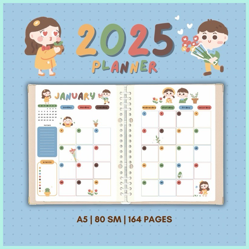 2025 LILY&LIAM PLANNER JOURNAL | A5 Dated Pastel Journal | Student ...