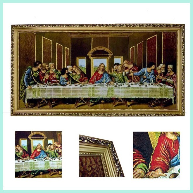 Cloth Last Supper Wood Frame 47cm*87cm | Shopee Philippines