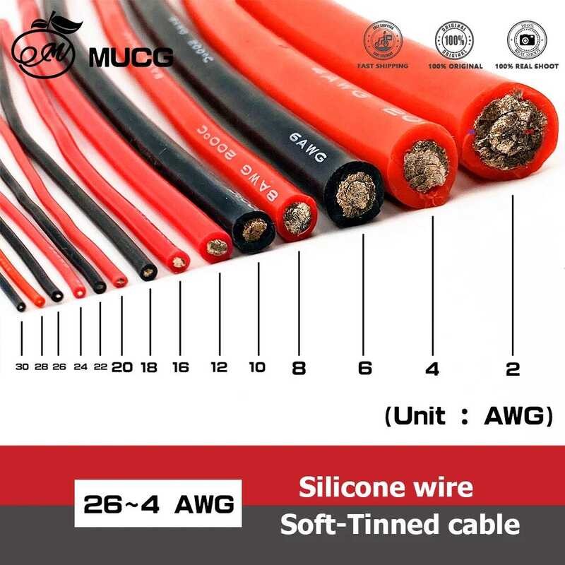 Silicone 3 0 Cable Red Black Wire Car Battery Automotive Wiring ...