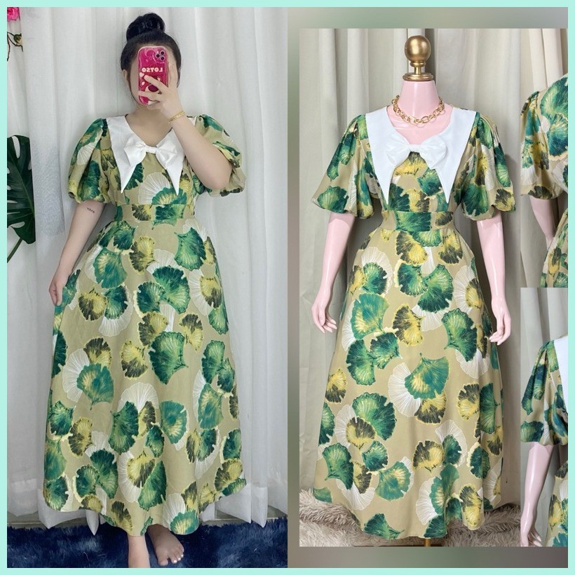 Anika V.2 Ribbon Vintage Maxi Dress (exclusive custom made design ...