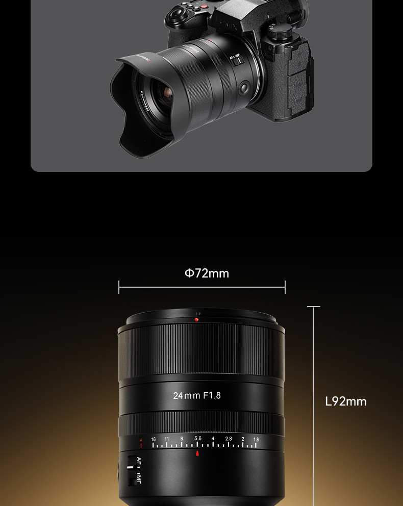 7artisans 24mm F1.8 AF Full Frame Large Aperture Prime STM AutoFocus ...