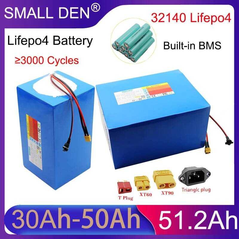 New 32140 51.2V 52V 30Ah 50Ah Lifepo4 rechargeable battery pack 2000W ...