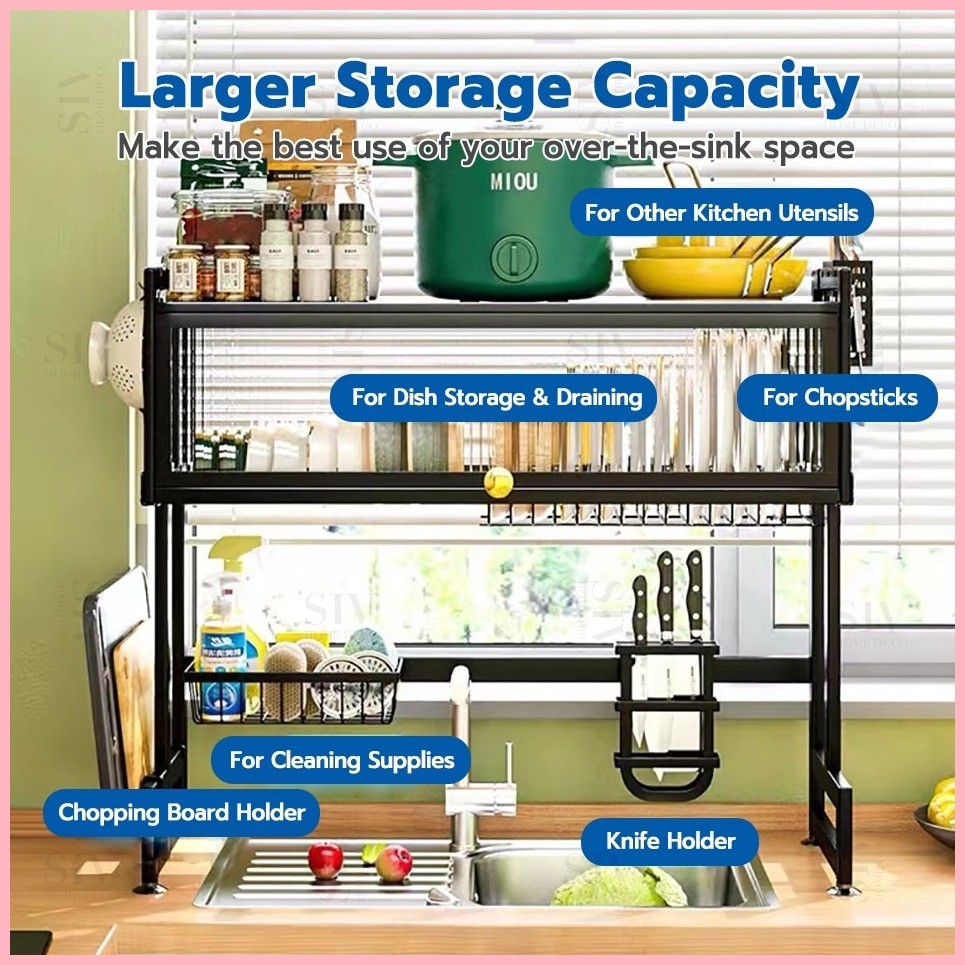 Bowl and dish rack organizer with cover plate, kitchen organizer ...