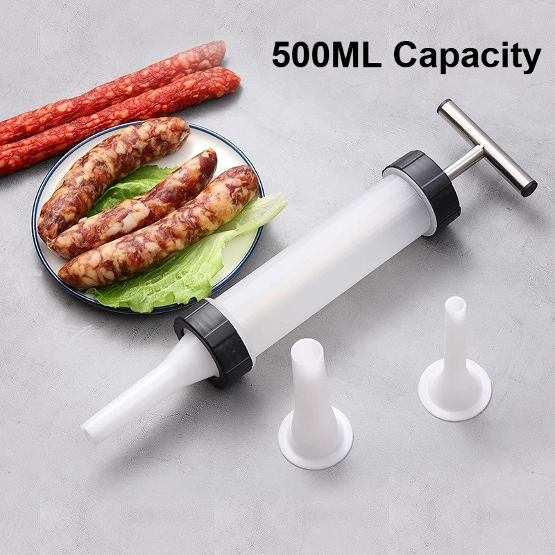 Manual Sausage Stuffer with Nozzles Home Sausage Maker Kitchen Meat ...