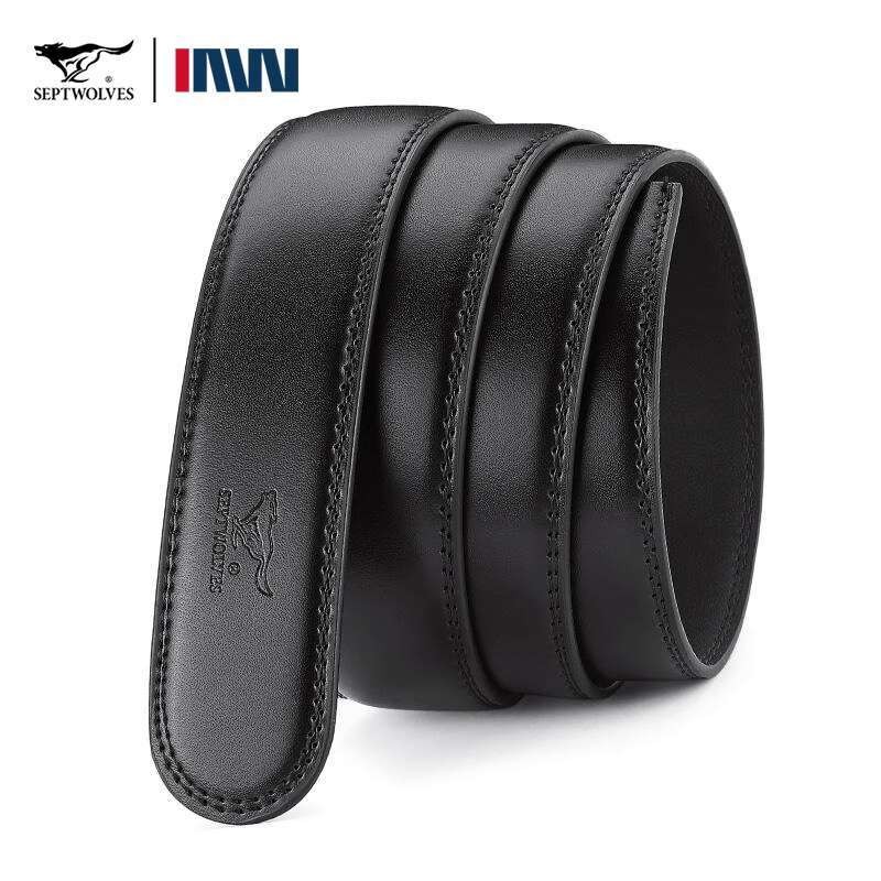 Septwolves Belt Headless Men's Genuine Leather 3.5cm Pure Cowhide ...