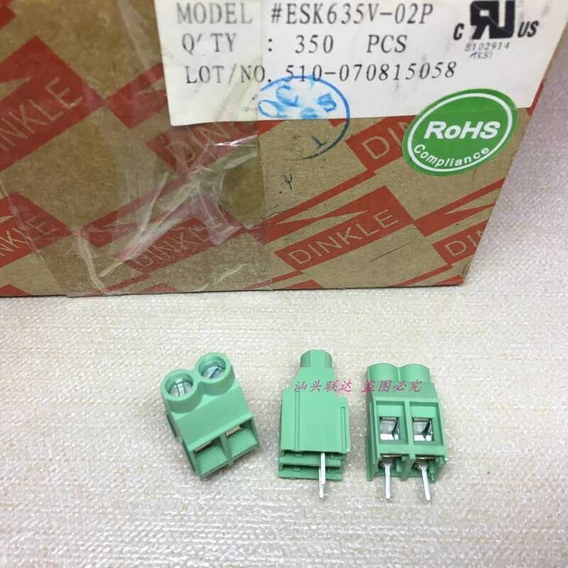 Taiwan DINKLE Connector ESK635V-02P PCB Screw 2 Position Terminal Block ...