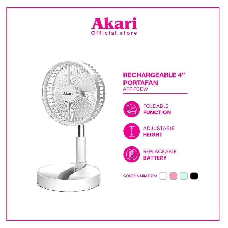 D82 Akari Rechargeable Portafan (Arf-F013) Usb Adjustable Portable ...