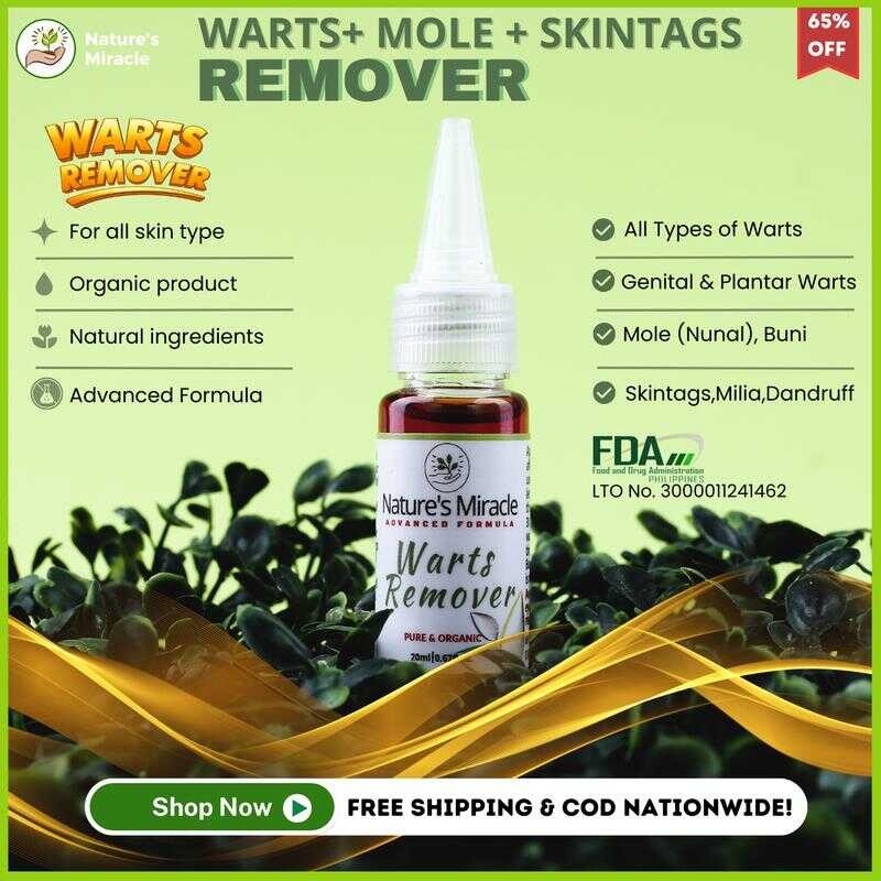 Nature's Miracle Warts Mole Remover| Organic Growth Remover - 20Ml ...