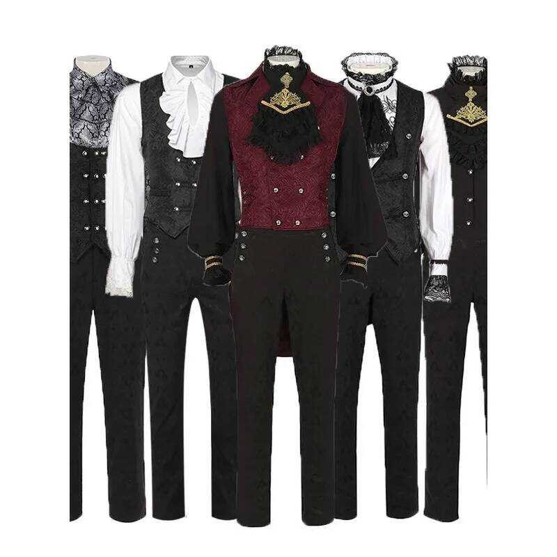 Xj Halloween Cosplay Costume Men Suit Men Fashion Uniform Steampunk ...