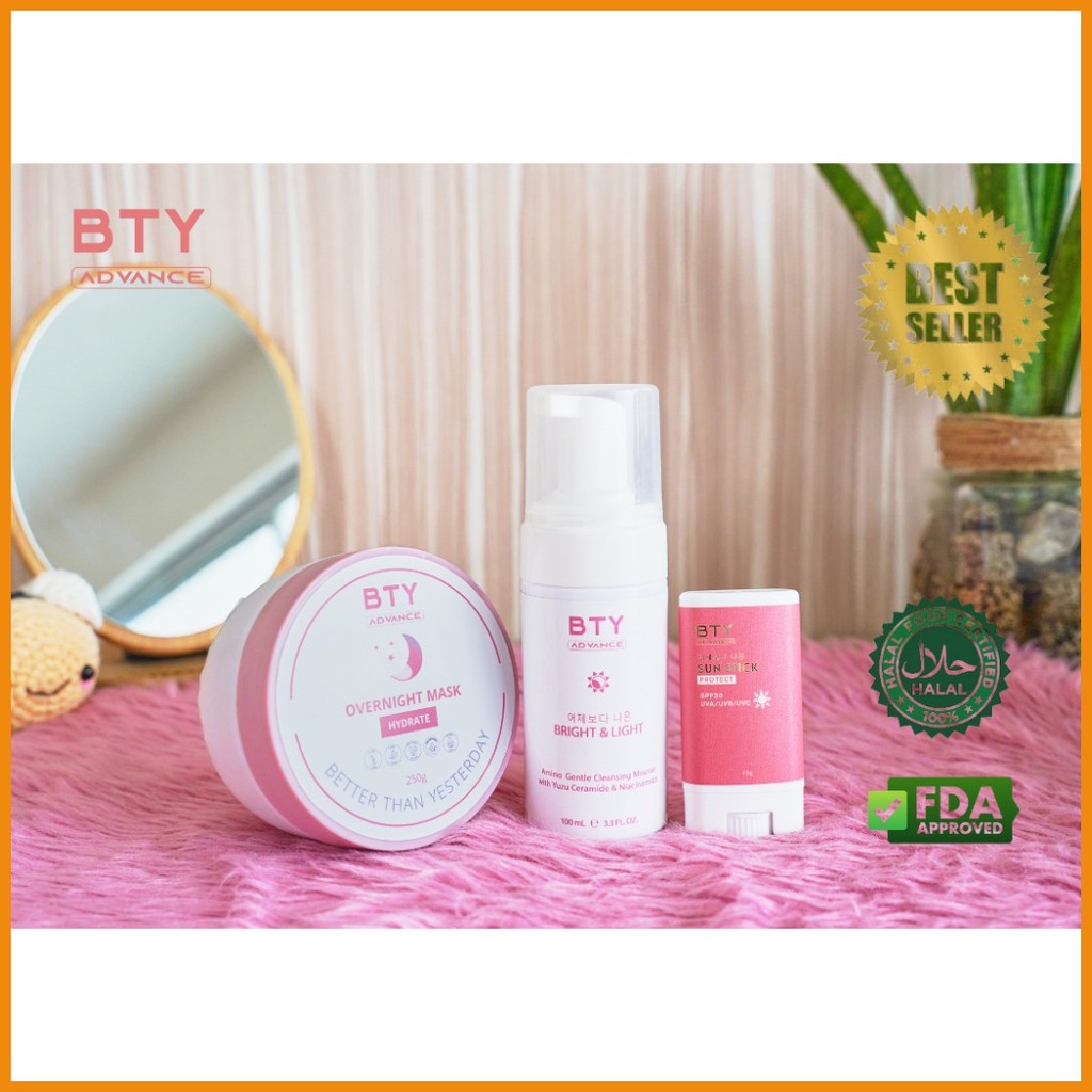 BTY ADVANCE ACNE CONTROL SET - Sunstick, Bright and Light, Overnight ...