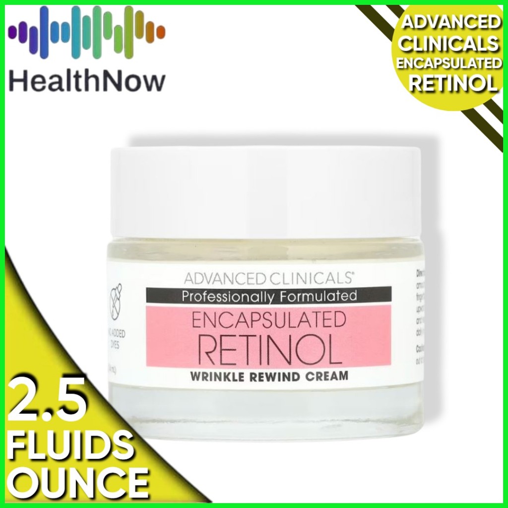 Advanced Clinicals, Encapsulated Retinol, Wrinkle Rewind Cream, 2.5 fl ...