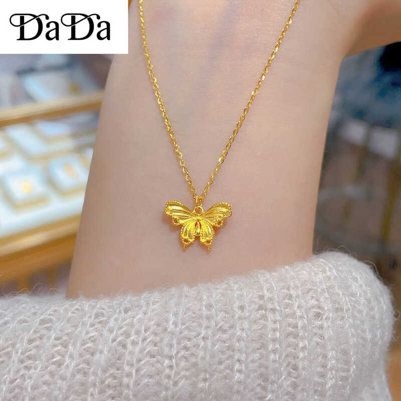 Hikaw 21K Saudi Gold Necklace Pawnable Women's Filigree Butterfly ...