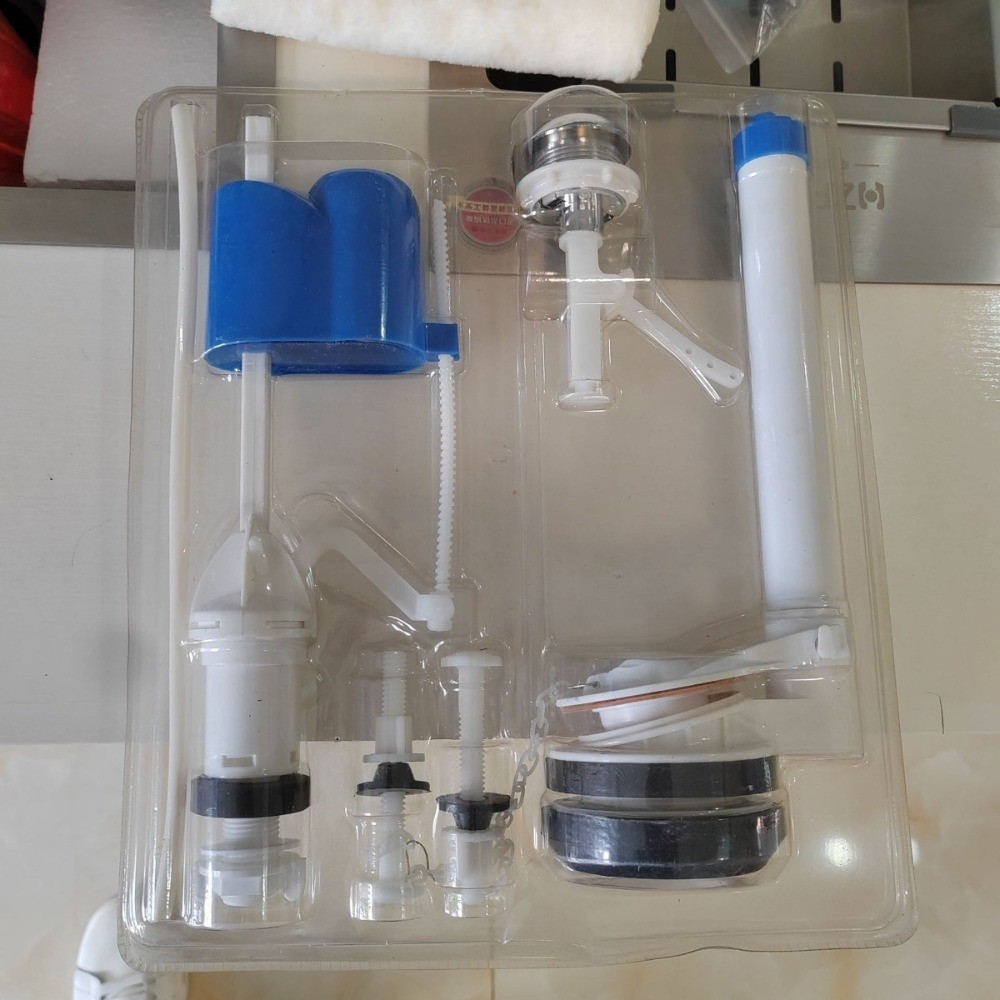 Toilet Flush Set Fittings Dual Button Flush Valve Toilet Inlet Valve ...