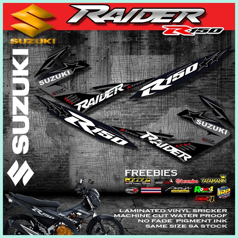 RAIDER 150 CARB REBORN STAR EDITION DECALS STICKER WITH FREEBIES ...