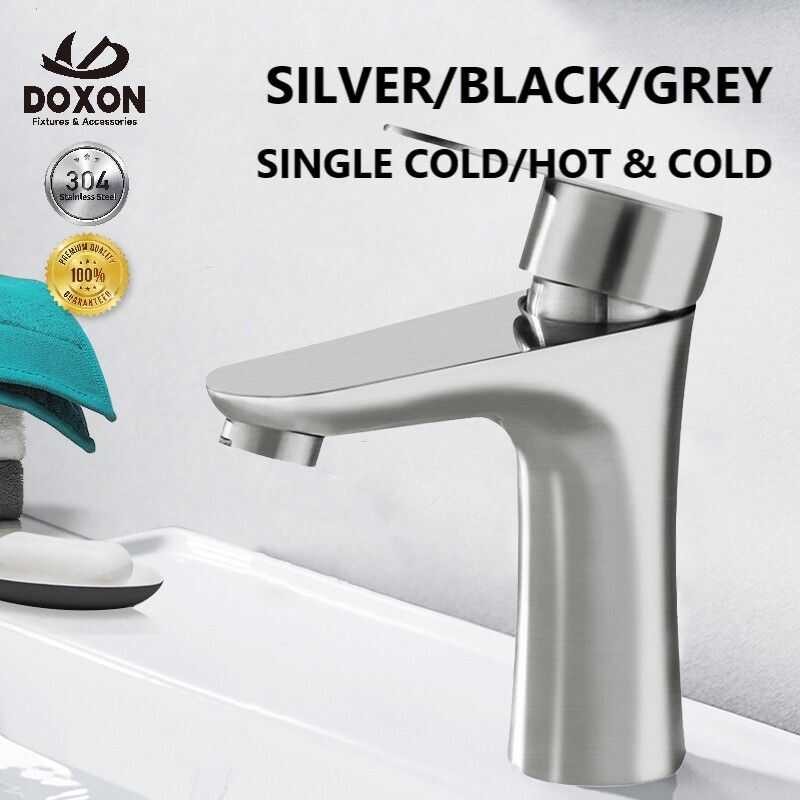 DOXON 304 Stainless Steel Basin Sus304 Bathroom Faucet Tap Hot And Cold ...