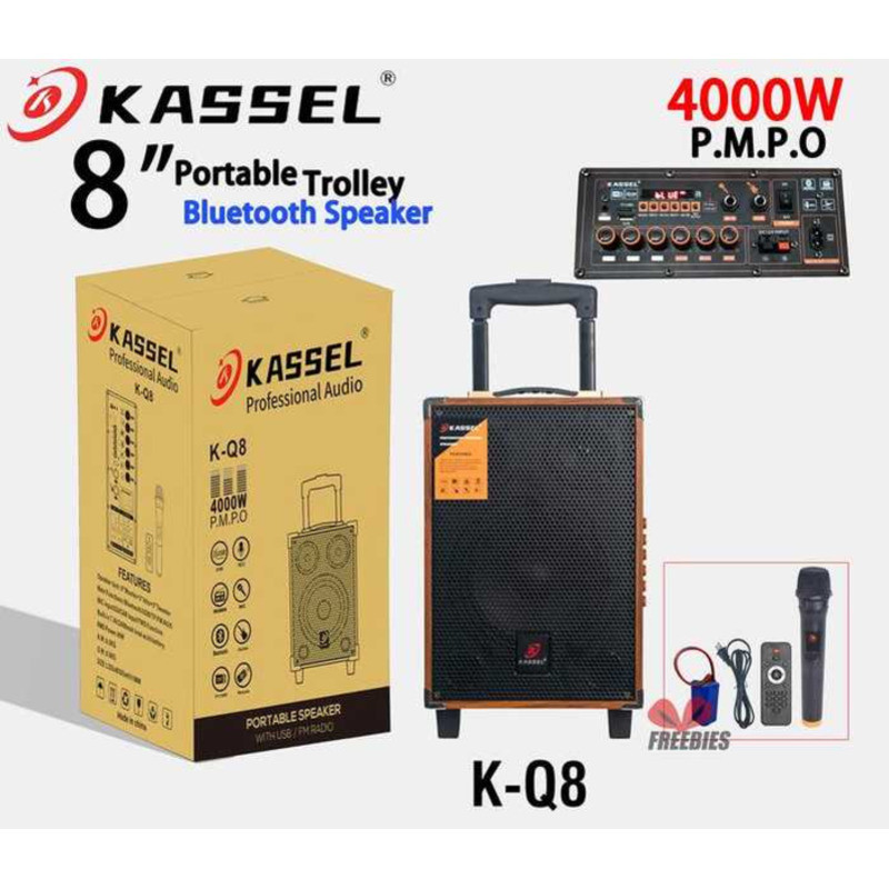 KASSEL K-Q8 4000W Professional Audio Karaoke Bluetooth Speaker FREE ...