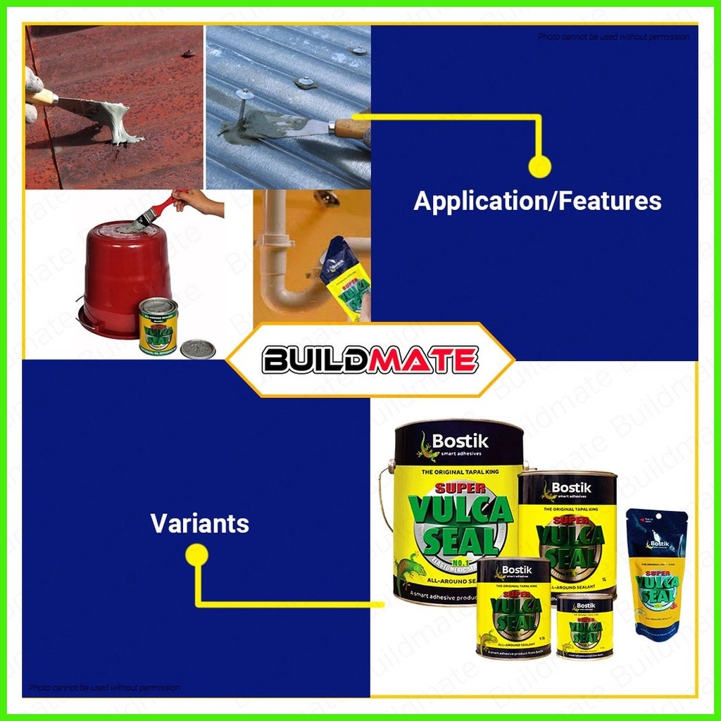 BOSTIK Super Vulcaseal Vulca Seal Adhesive Elastomeric Sealant Liter ...
