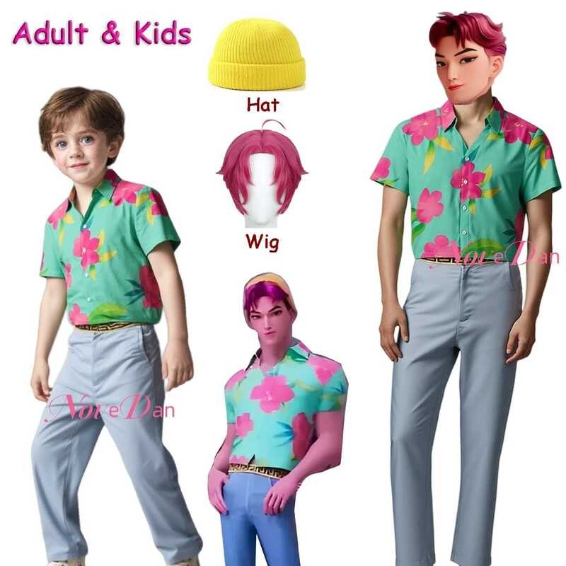 Kpop Demon Hunter Sa Boys Abby Cosplay Fl Shirt Wig Hat 2025 Disfraz ...