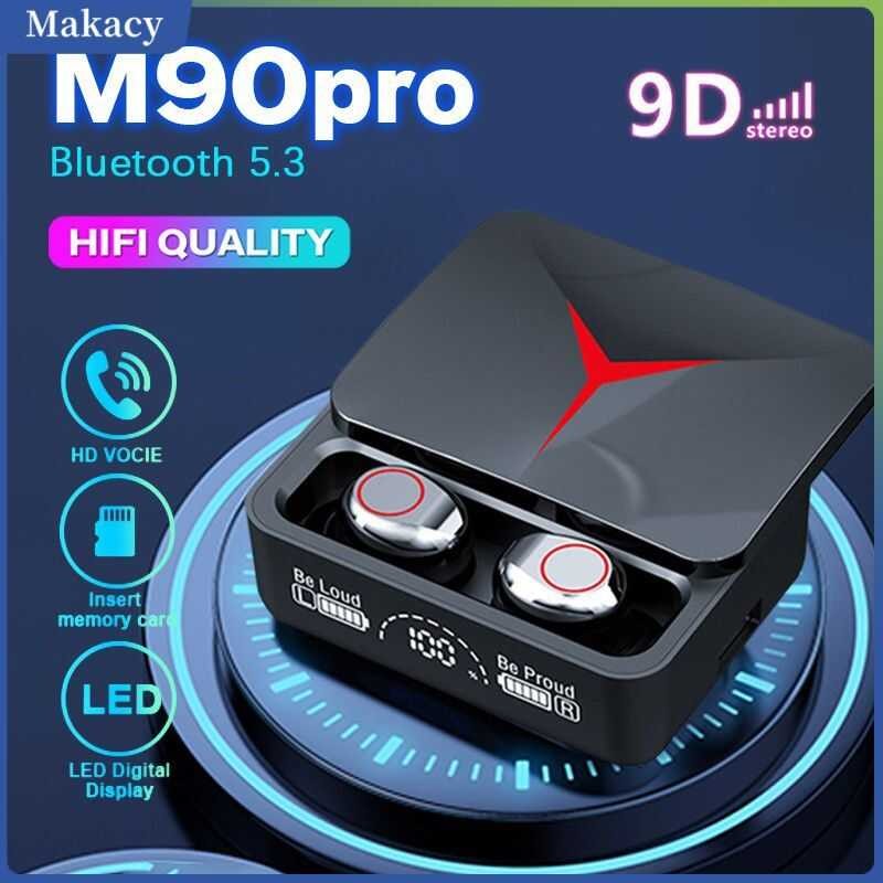 M90 Pro Bluetooth Earphones Original TWS Earpods 5.3 Sports Gaming ...