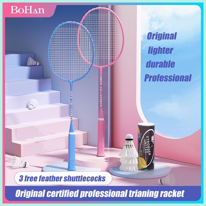 Badminton set Racket Professional Rocket With Feather Shuttlecock For ...