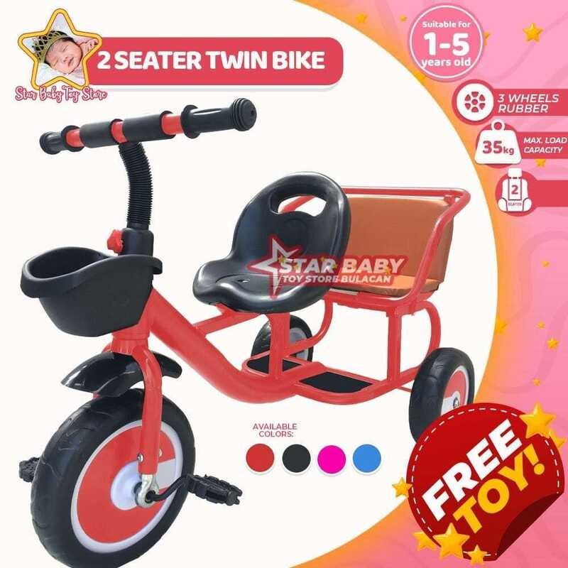 Tricycle Twin 2 Seater Bike For Kids 3 | Shopee Philippines